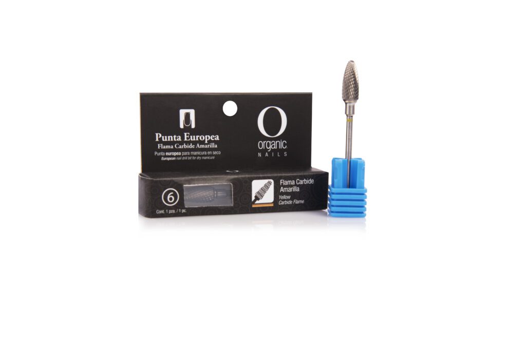 PUNTA EUROPEA FLAMA CARBIDE AMARILLA – Organic NAILS